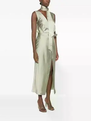 Imperial Belted Pussy-bow Dress