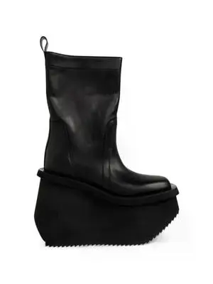 Rick Owens Factory Boots Platform Ankle Boots - Black