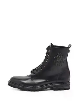 Roberto Cavalli Lace-up Combat Boots - Black