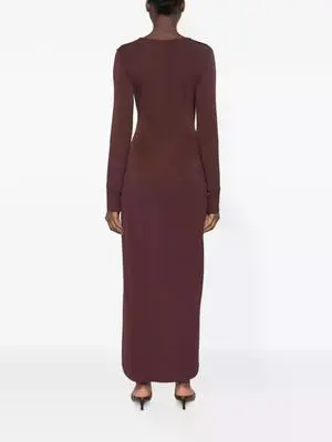 Imperial Twist-detail V-neck Dress