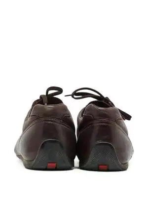 Prada Lace-up Leather Sneakers