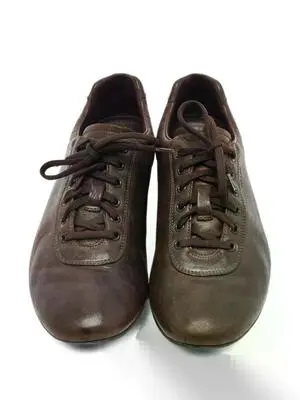 Prada Lace-up Leather Sneakers