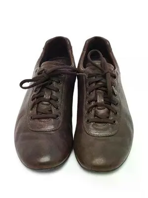 Prada Lace-up Leather Sneakers