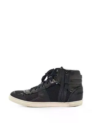 LANVIN Leather Hi-top Sneakers - Black