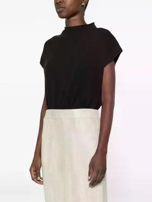 Eric Bompard Ribbed-knit Side-slit Midi Skirt