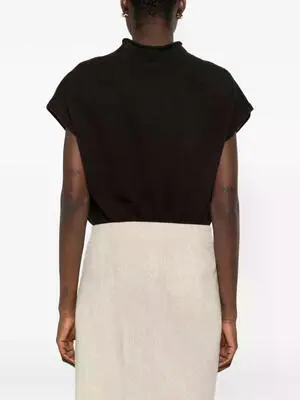 Eric Bompard Ribbed-knit Side-slit Midi Skirt