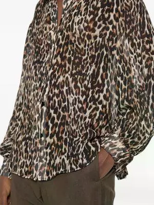 Imperial Leopard Print Long-sleeve Button-down Shirt