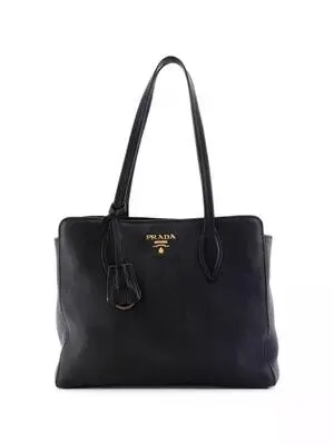 Prada Open Shopping Vitello Phenix Medium Tote Bag