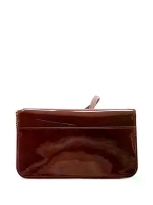 Saint Laurent Classic Monogram Phone Holder Shoulder Bag Patent Crossbody Bag - Brown