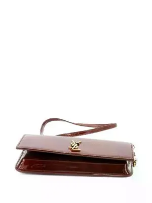 Saint Laurent Classic Monogram Phone Holder Shoulder Bag Patent Crossbody Bag - Brown
