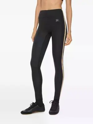 Burberry Check Trim Stretch Nylon Leggings