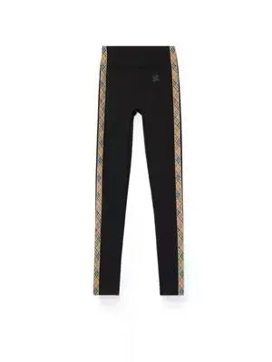 Burberry Check Trim Stretch Nylon Leggings