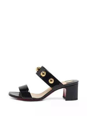 CHRISTIAN LOUBOUTIN Simple Billi Studded Block-heeel Sandals - Black