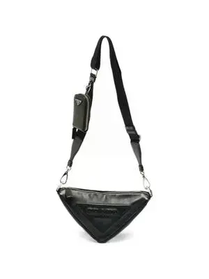 Prada Triangle Leather Shoulder Bag