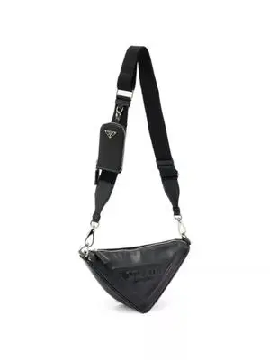 Prada Triangle Leather Shoulder Bag