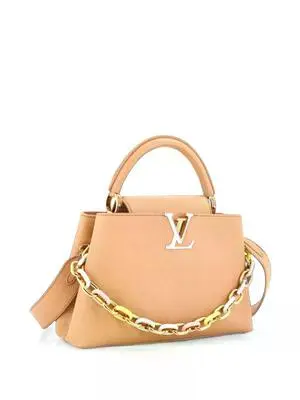 LOUIS VUITTON Capucines Resin Chain Bag Leather Mm Shoulder Bag