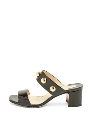 CHRISTIAN LOUBOUTIN Simple Billi Studded Block-heel Sandals - Black