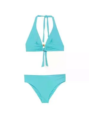 FISICO Halterneck Ring-detail Bikini - Blue