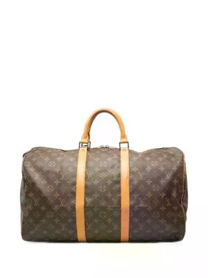 LOUIS VUITTON 1990 Monogram Keepall 50 Travel Bag - Brown