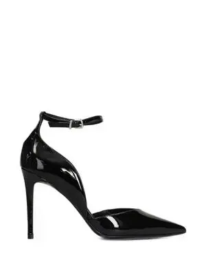 CHANTAL Pointed-toe Ankle-strap Pumps - Black