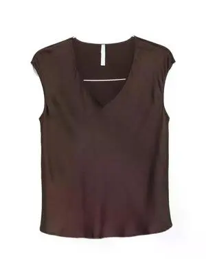 Imperial Satin-finish Scoop-neck Top