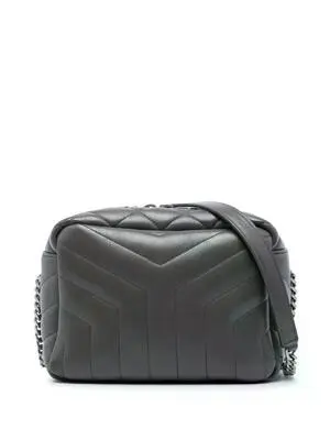 Saint Laurent 2019 Small Matelasse Calfskin Loulou Bowling Bag Crossbody Bag - Grey