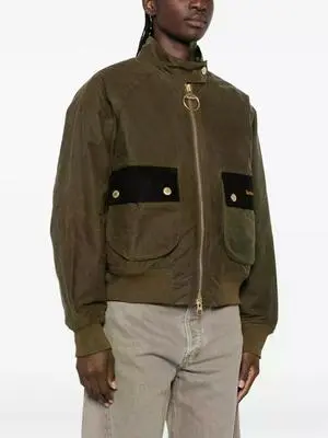 Barbour Corduroy-trim Zip-fastening Jacket - Green