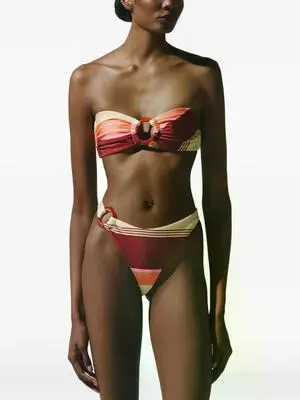 BAOBAB Nala Ring-detail Strapless Bikini Top - Red