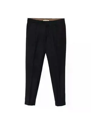 BRIGLIA 1949 Pressed Crease Turn-up Trousers - Blue