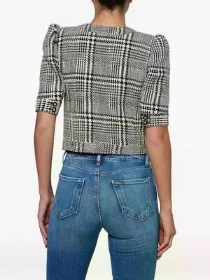 L'Agence Allegra Glen Plaid Cropped Jacket