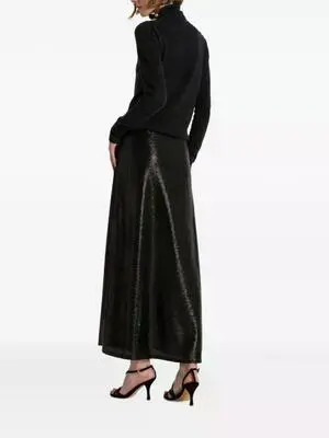 Alberta Ferretti Button-detail Roll-neck Sweater - Black
