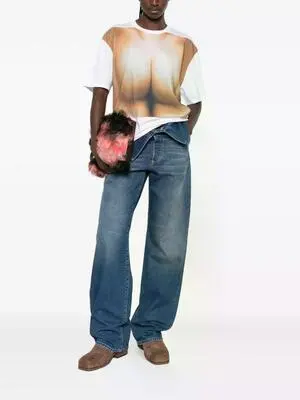 JEAN PAUL GAULTIER Trompe-l'œil Graphic-print T-shirt - White