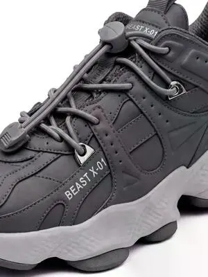 PLEIN SPORT Runner Beast X-01 Panelled Sneakers - Grey