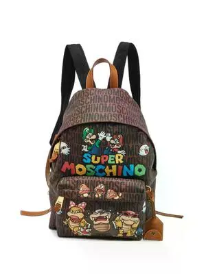 Moschino Super -print Backpack - Brown