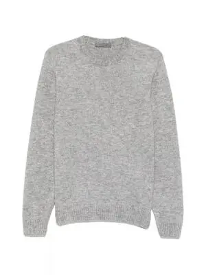 Corneliani Crew-neck Ribbed-trim Sweater - Grey