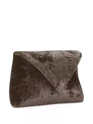 Tyler Ellis Medium Lee Pouchet Crushed Velvet Clutch Bag
