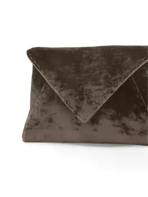 Tyler Ellis Medium Lee Pouchet Crushed Velvet Clutch Bag