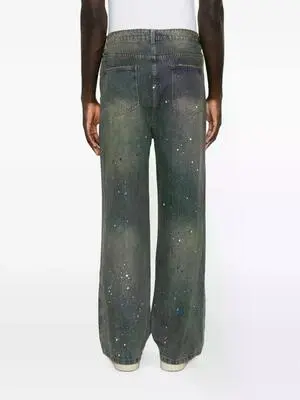VALE FOREVER Crystal-embellished Embroidered Jeans