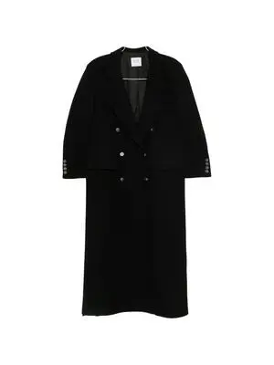LE SULLY STUDIO Double-breasted Peak-lapel Coat - Black
