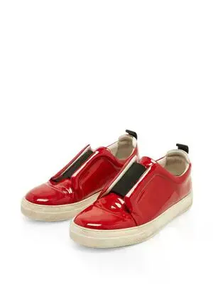 Pierre Hardy Patent Leather Slip-on Sneakers