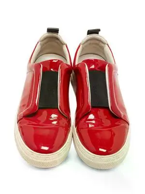 Pierre Hardy Patent Leather Slip-on Sneakers