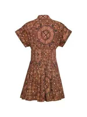 Cara Cara Nash Bandana-print Shirt Dress - Brown