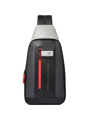 PIQUADRO Logo-print Leather Backpack - Black