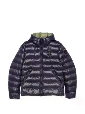 BLAUER. Hooded Quilted Jacket - Blue