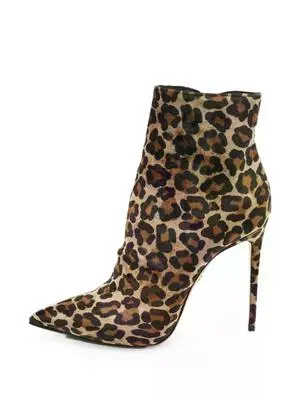 LE SILLA Leopard-print Heeled Ankle Boots - Neutrals