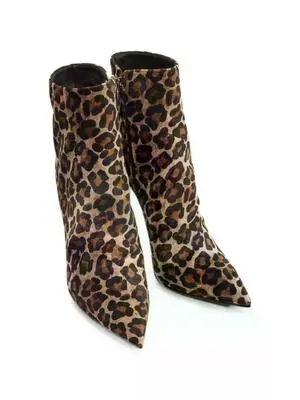 LE SILLA Leopard-print Heeled Ankle Boots