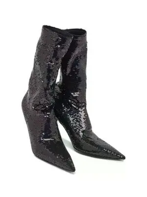Balenciaga Knife Sequin Ankle Boots