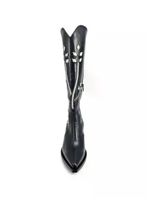 MADISON MAISON Tall Floral-embroidery Boots