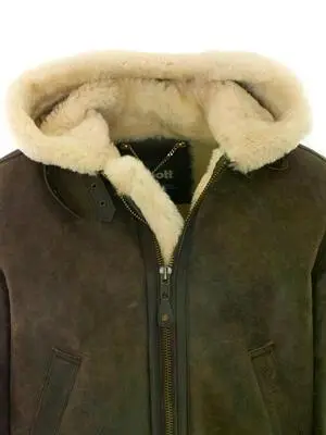 SCHOTT Shearling-lined Leather Jacket