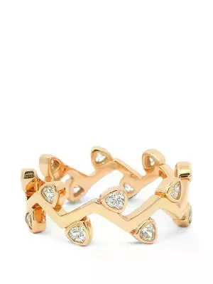 DI VOLPE White Sapphire Zigzag Ring In Rose Gold